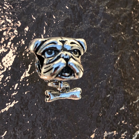 Jewelry | Bulldog Charm Dog Bone Charm Silver Work Wpandora | Poshmark
